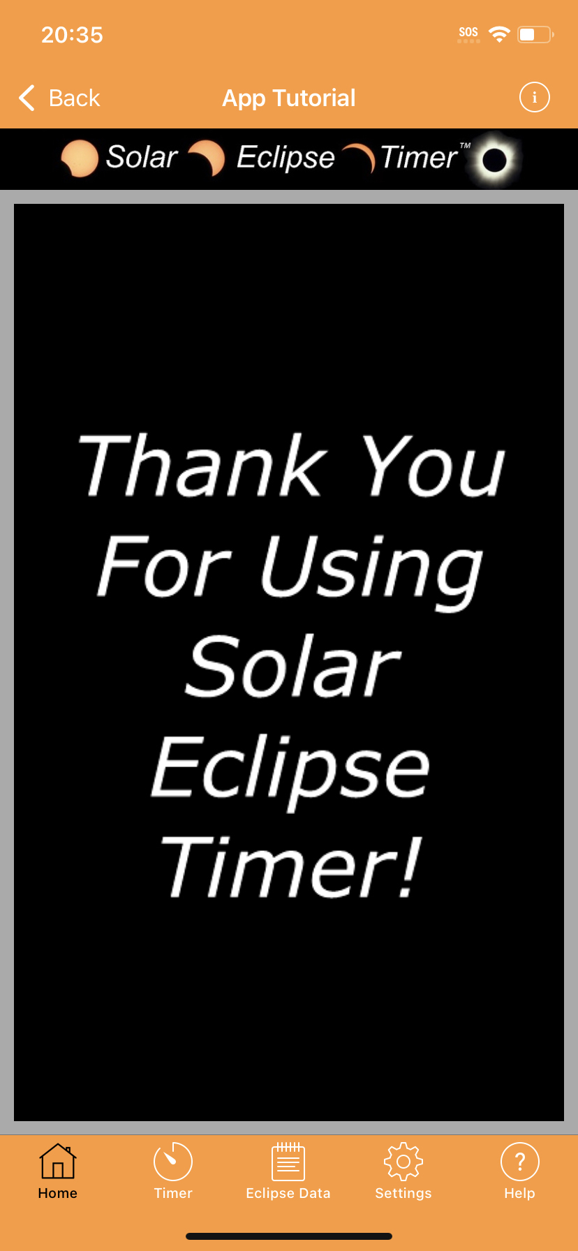 Solar Eclipse Timer App